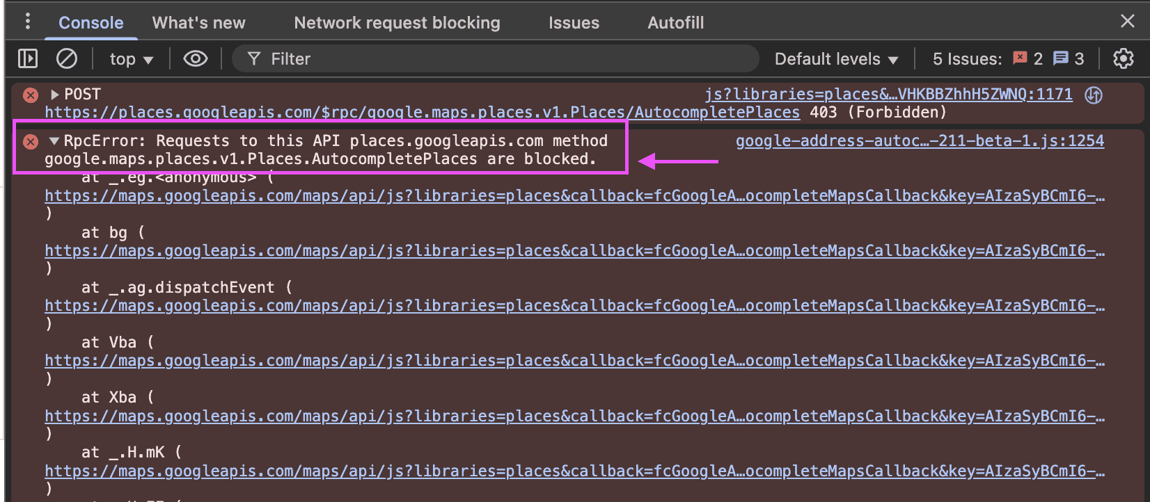 Fix Google Address Autocomplete Not Working