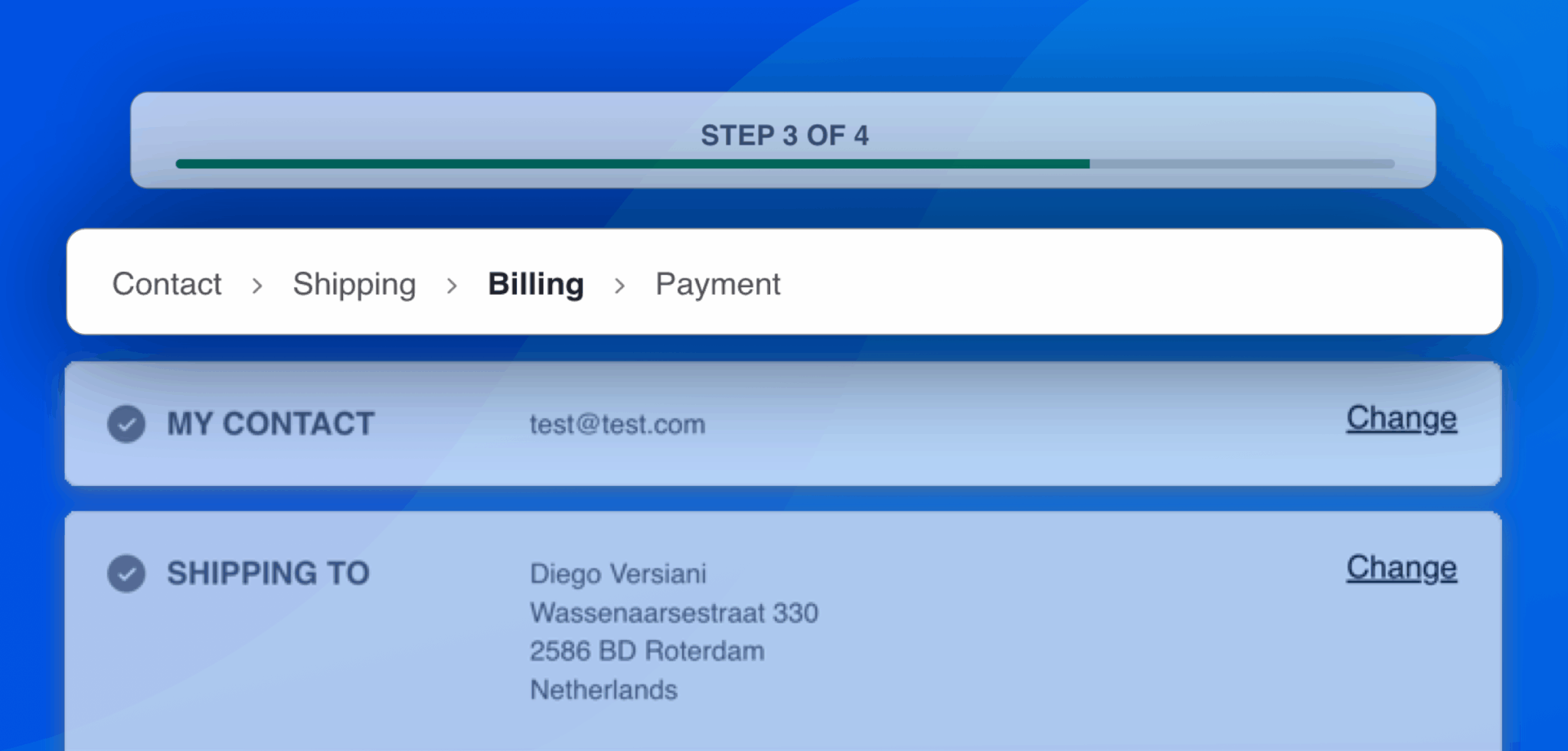 Progress Bar Styles - checkout steps progress indicator — Fluid Checkout